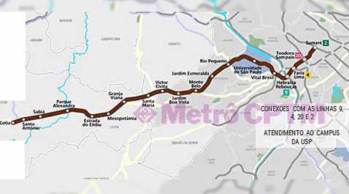 Metrô seleciona empresa que fará anteprojeto da linha que ligará Cotia ...